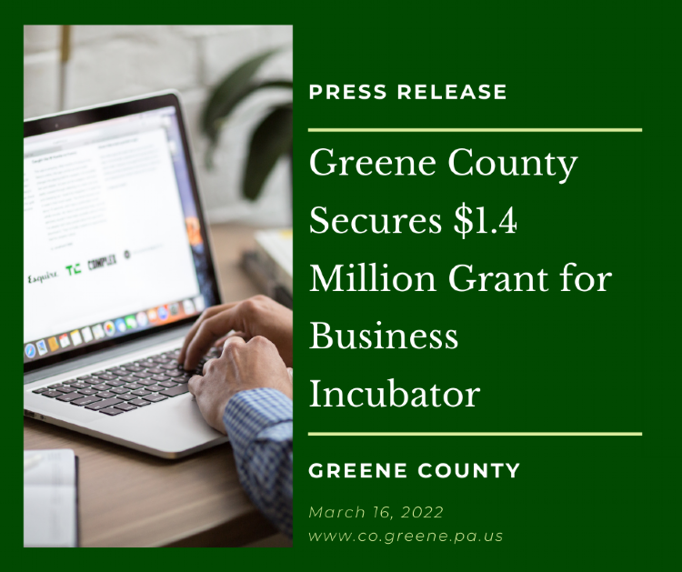 Greene County Secures $1.4 Million Grant for Business Incubator